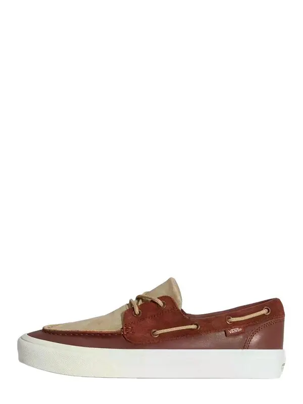 VANS Suede Panelled Boat Shoes - Red