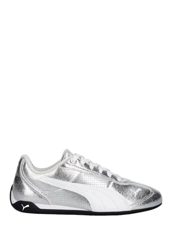 PUMA Replicatch Metallic Whisper Cracked-effect Low-top Sneakers - Silver