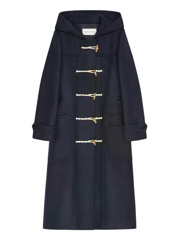 Dries Van Noten Wool Duffle Coat - Blue