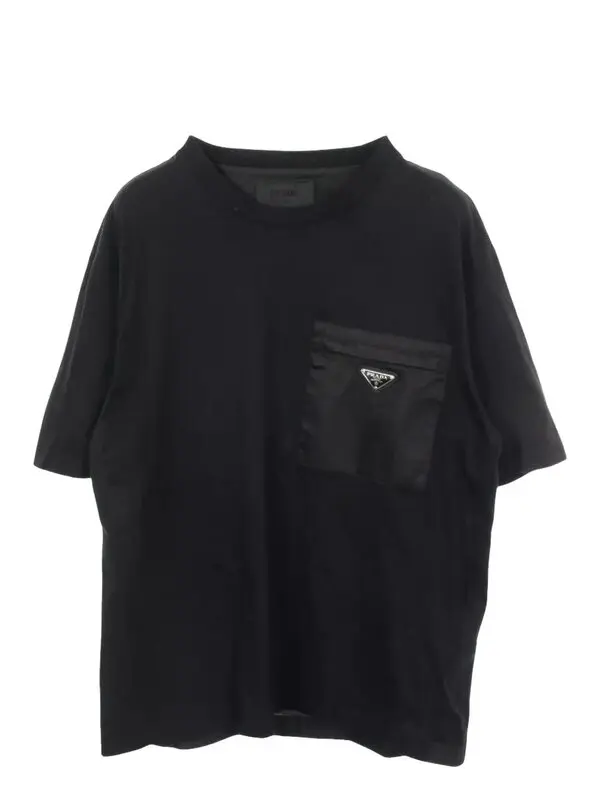 Prada 2010s Re-nylon Triangle-logo T-shirt - Black