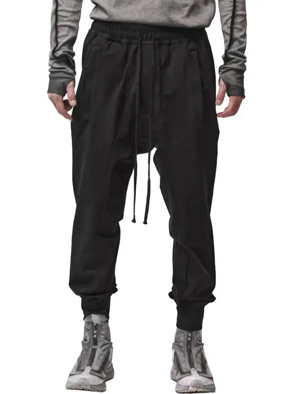 THOM KROM Drop-crotch Drawstring-waist Track Pants - Black