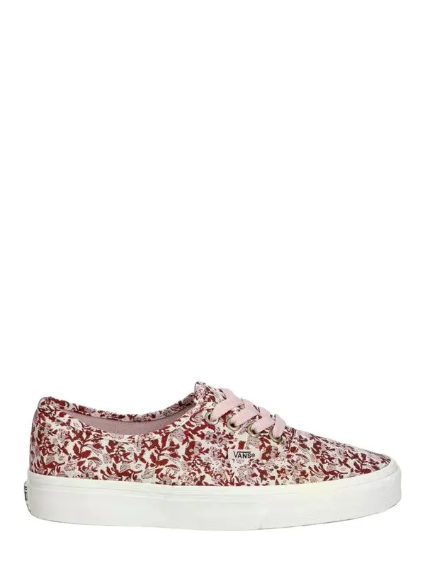 VANS Floral Print Lace-up Sneakers - Red