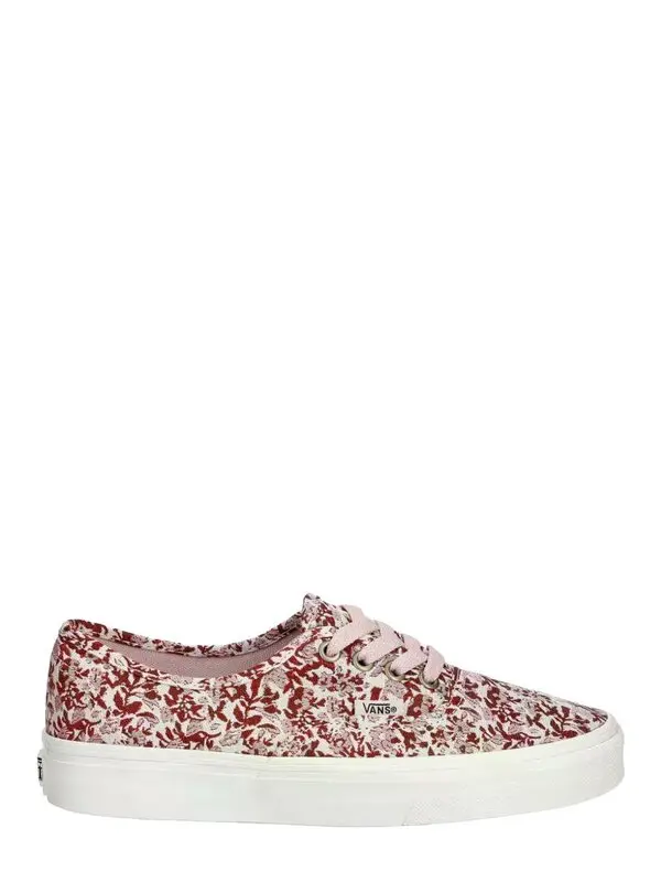 VANS Floral Print Lace-up Sneakers - Red