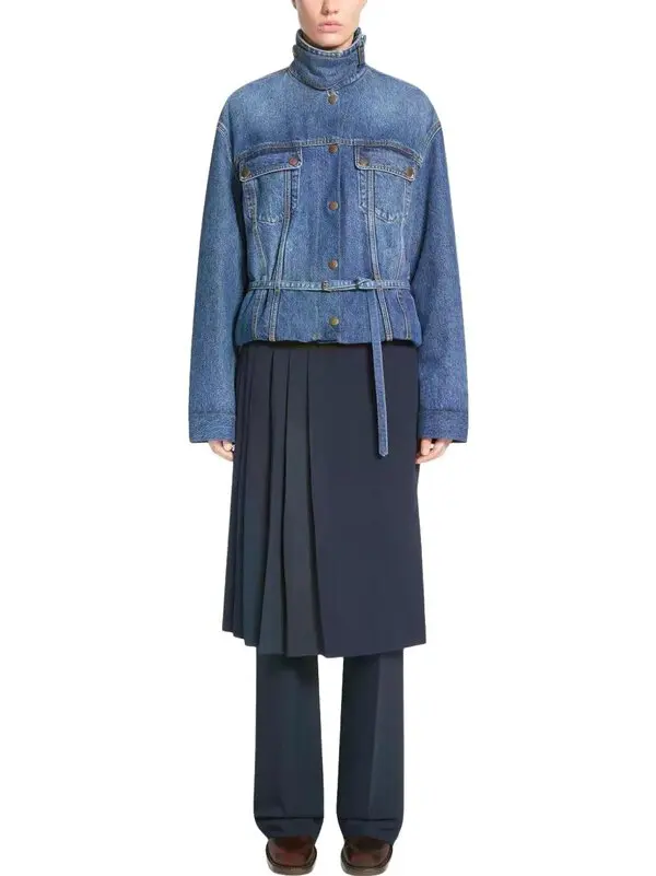 Dries Van Noten High-neck Denim Jacket - Blue