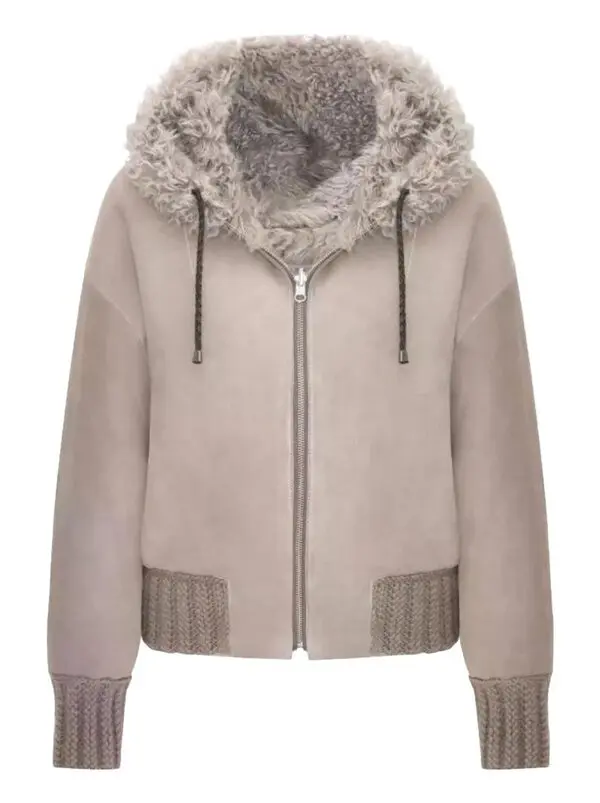 BIGARDINI Danica Reversible Shearling Jacket - Grey