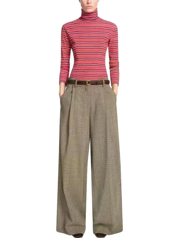 Dries Van Noten Wide-legged Pleated Wool Pants - Neutrals
