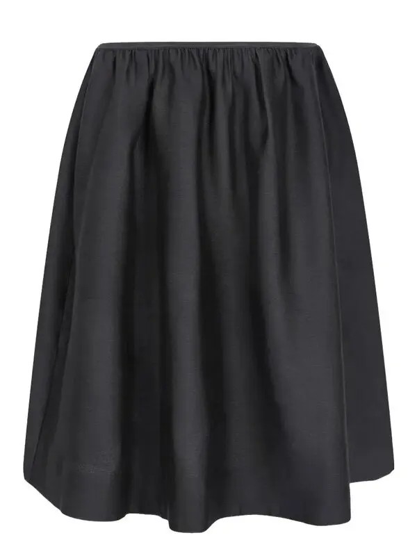 JNBY Shirred A-line Midi Skirt - Black