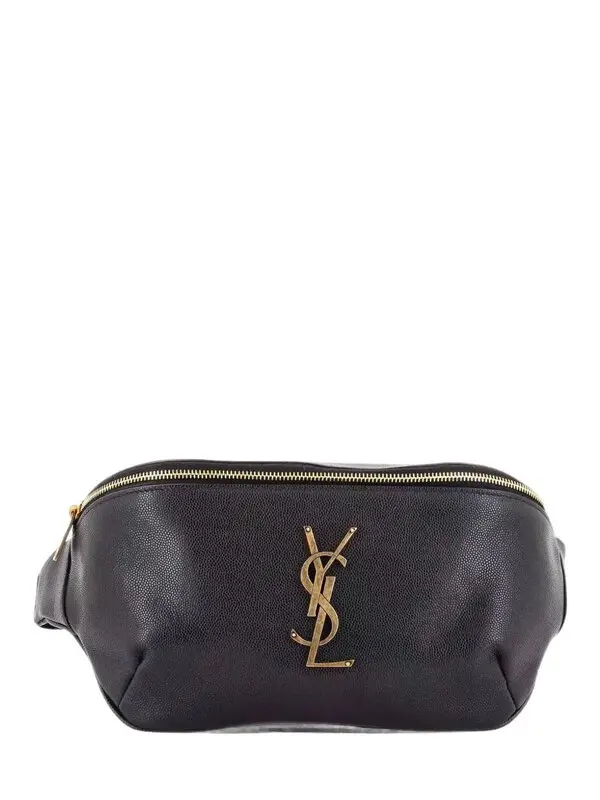 Saint Laurent Classic Monogram Belt Bag - Black