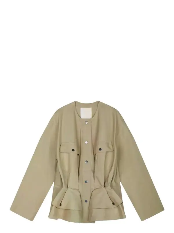JNBY Draped Waist Cotton Jacket - Green