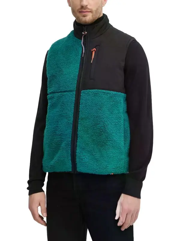 BENETTON Colour-block Gilet - Green