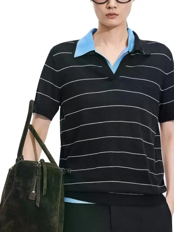 JNBY Striped Polo T-shirt - Black