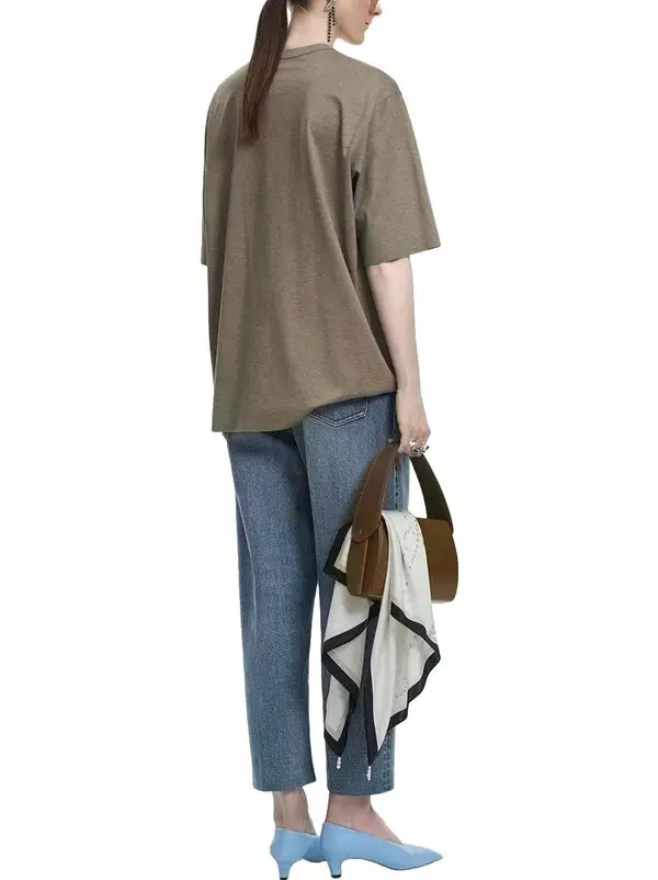 JNBY Knot-embroidery T-shirt - Brown