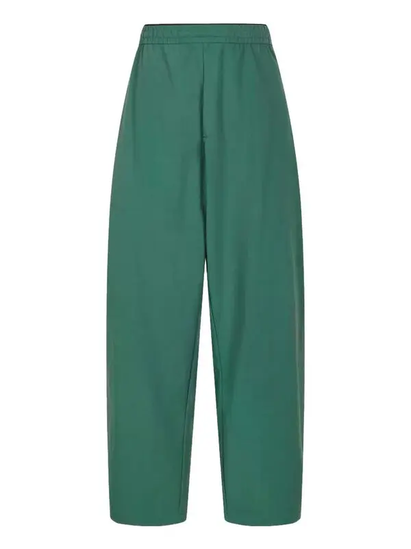 CROQUIS Relaxed-fit Curved-leg Trousers - Green