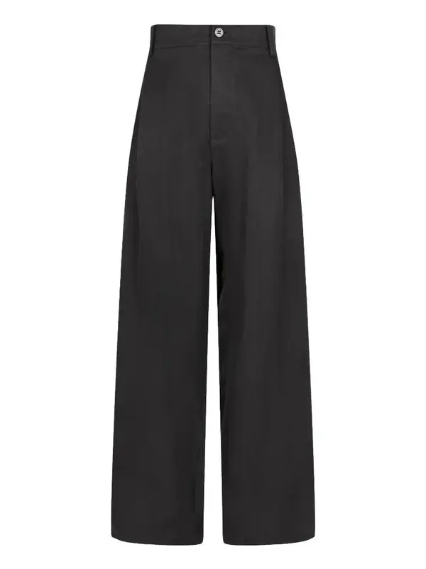 CROQUIS Pleated Tapered Trousers - Black
