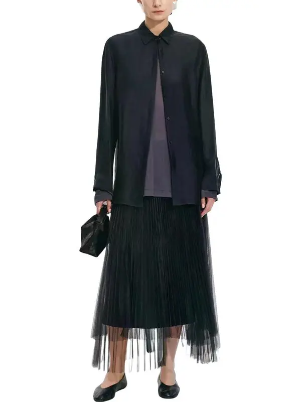 JNBY Long-sleeved Organza Shirt - Black