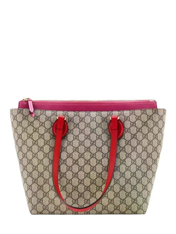 Gucci Linea A Zip Gg Coated Canvas Tote Bag - Pink