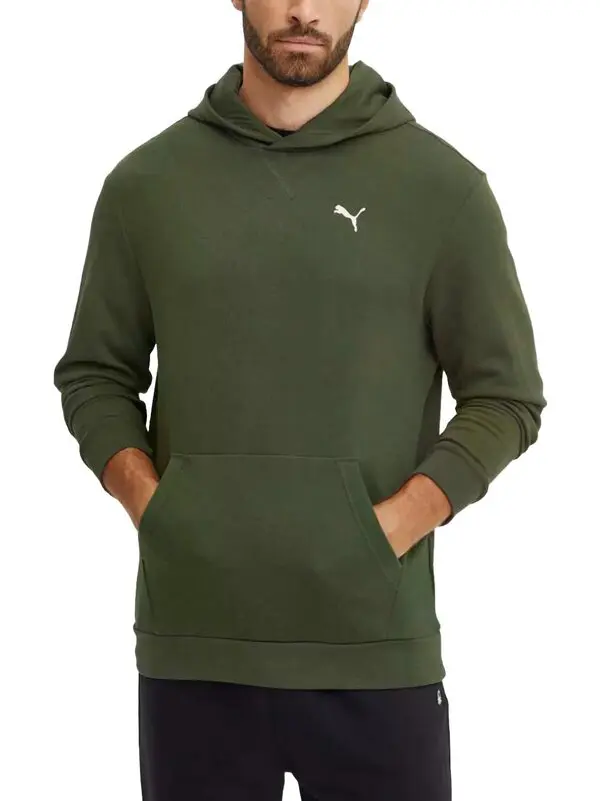 PUMA Logo-print Pouch-pocket Hoodie - Green