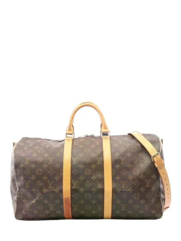 LOUIS VUITTON Keepall Bandoulière Monogram Boston Bag - Brown
