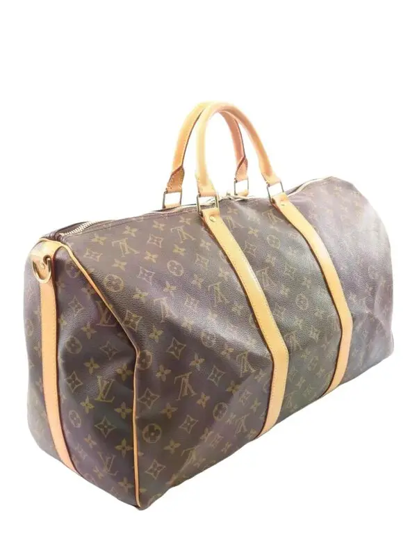 LOUIS VUITTON Keepall Bandoulière Monogram Boston Bag - Brown