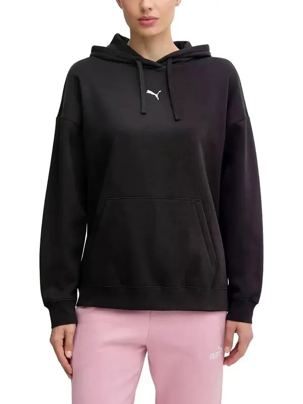 PUMA Logo-embroidered Drawstring Hoodie - Black