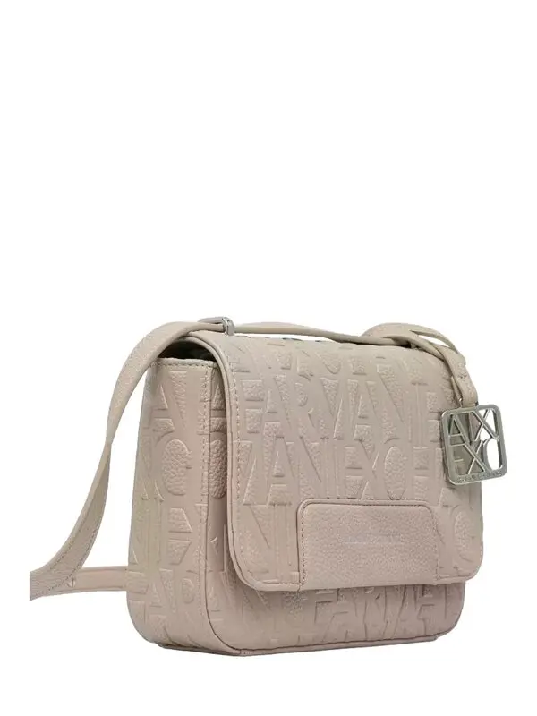 Armani Exchange Embossed Logo Crossbody Bag - Neutrals