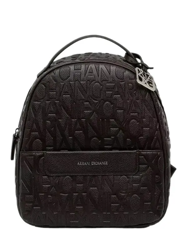 Armani Exchange Logo-embossed Backpack - Brown