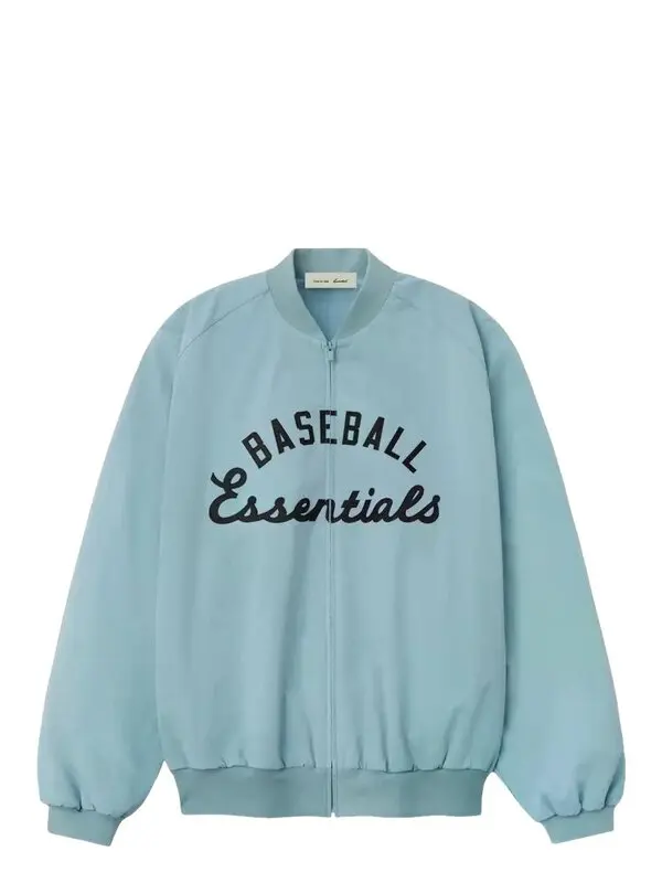 Fear Of God Logo Print Bomber Jacket - Blue