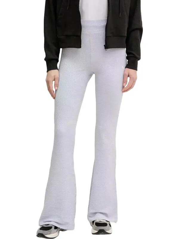 PUMA Dare To Waffle-knit Flared Leggings - Grey