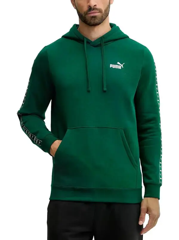 PUMA Logo Tape Detail Hoodie - Green
