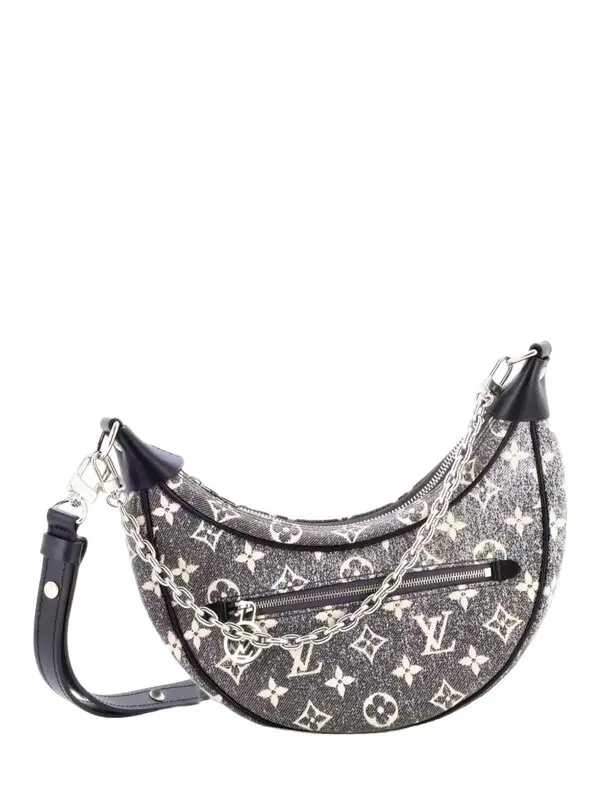 LOUIS VUITTON Monogram Jacquard Denim Hobo Bag - Grey