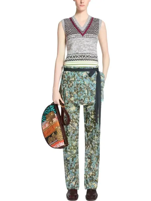 Dries Van Noten Pleated Wrap Mini Skirt - Blue