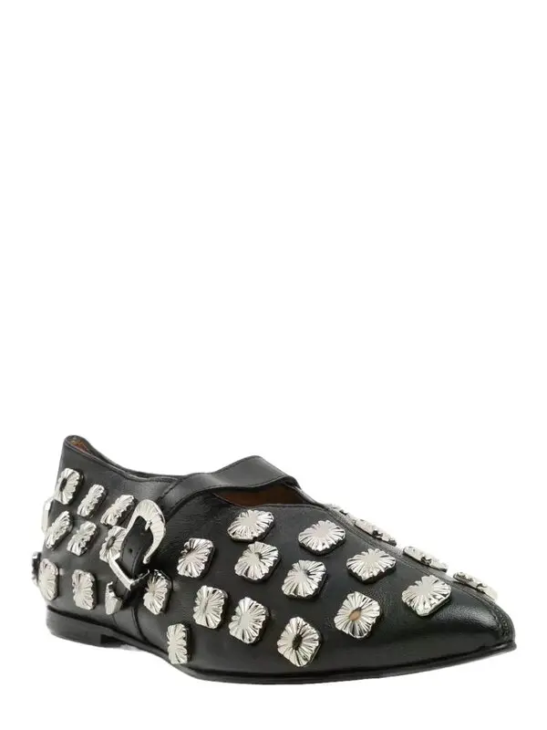 Toga Stud-embellished Buckle-fastening Pumps - Black