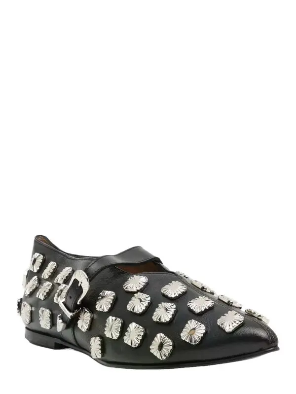 Toga Stud-embellished Buckle-fastening Pumps - Black