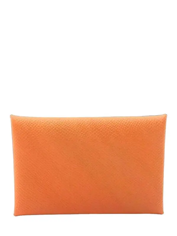 Hermès Calvi Verso Coin Purse - Orange