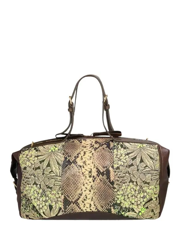 Dries Van Noten Floral Tapestry Jacquard East-west Bag - Brown