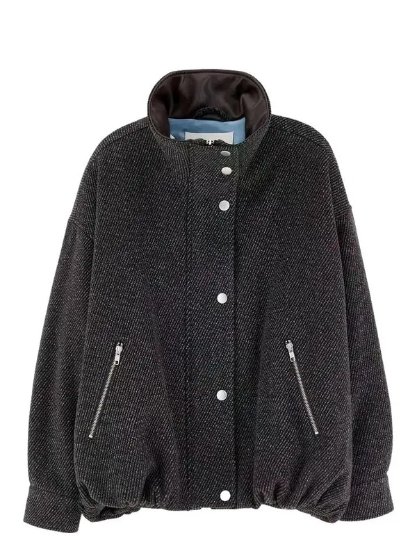 BELLEROSE Jellis Diagonal-stripe Bomber Jacket - Grey