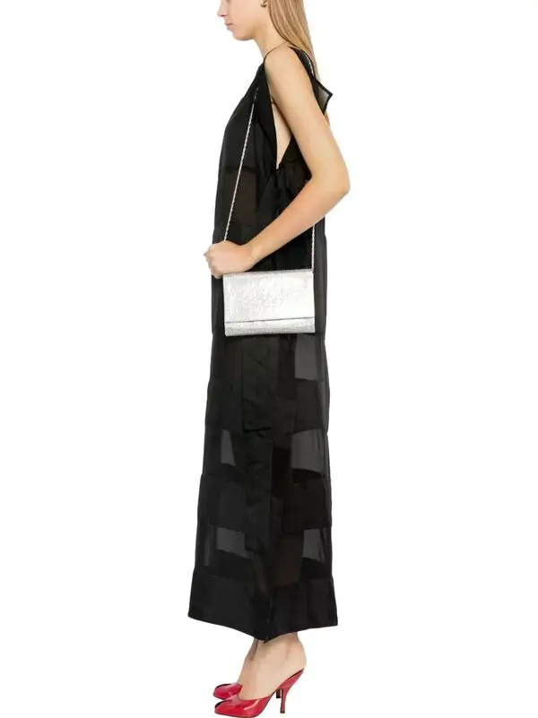 Rene Caovilla Crystal-embellished Chain-strap Clutch Bag - Silver
