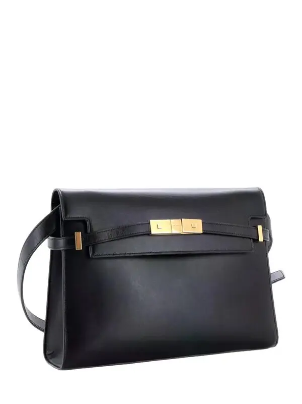 Saint Laurent Manhattan Leather Medium Shoulder Bag - Black