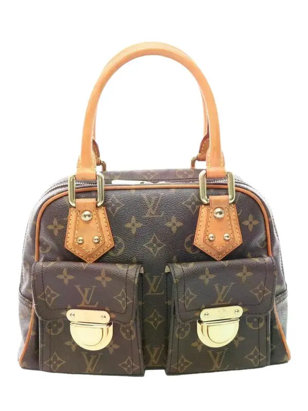LOUIS VUITTON Monogram Manhattan Pm Tote Bag - Brown