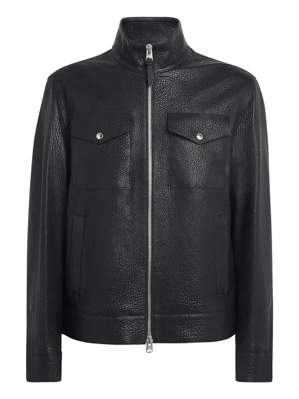 Mackage Grained Lambskin Otto Jacket - Black
