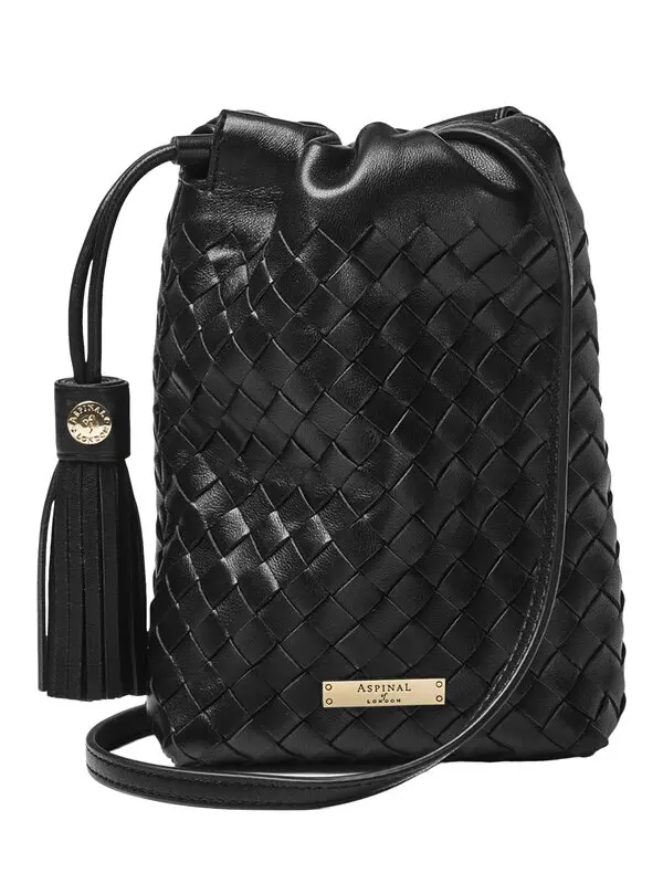 ASPINAL OF LONDON Leather Soho Cross-body Pouch - Black