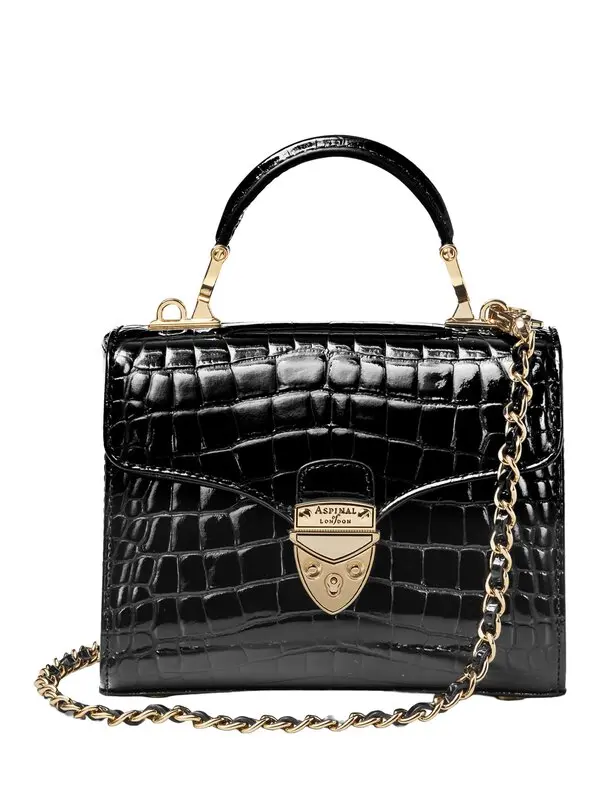 ASPINAL OF LONDON Mini Mayfair Top-handle Bag - Black