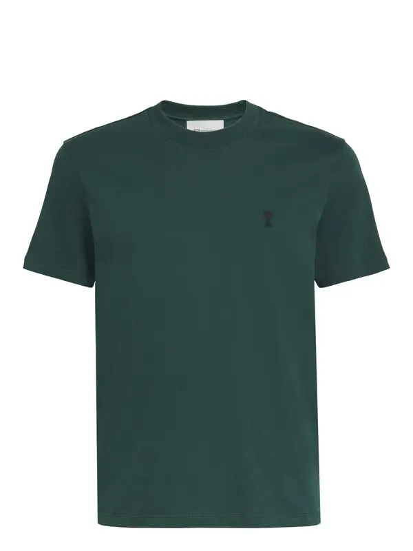AMI Paris Cotton De Coeur T-shirt - Black
