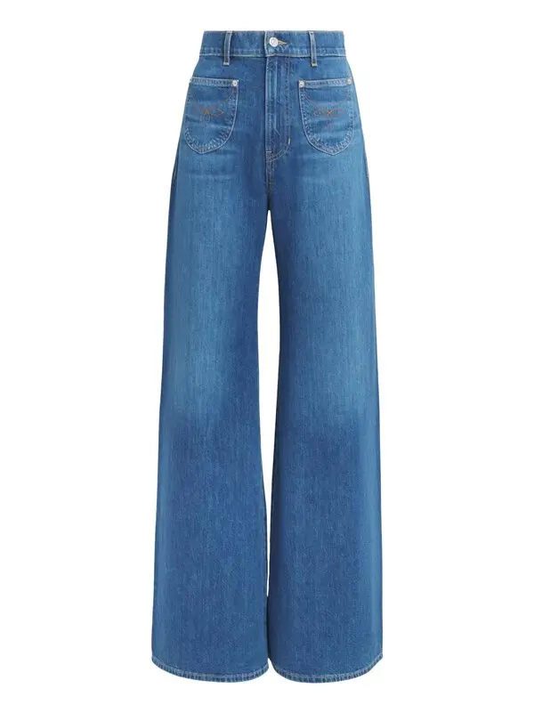 Veronica Beard Western Grant Wide-leg Jeans - Beige