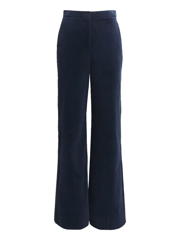 Veronica Beard Corduroy Holt Wide-leg Trousers - Navy