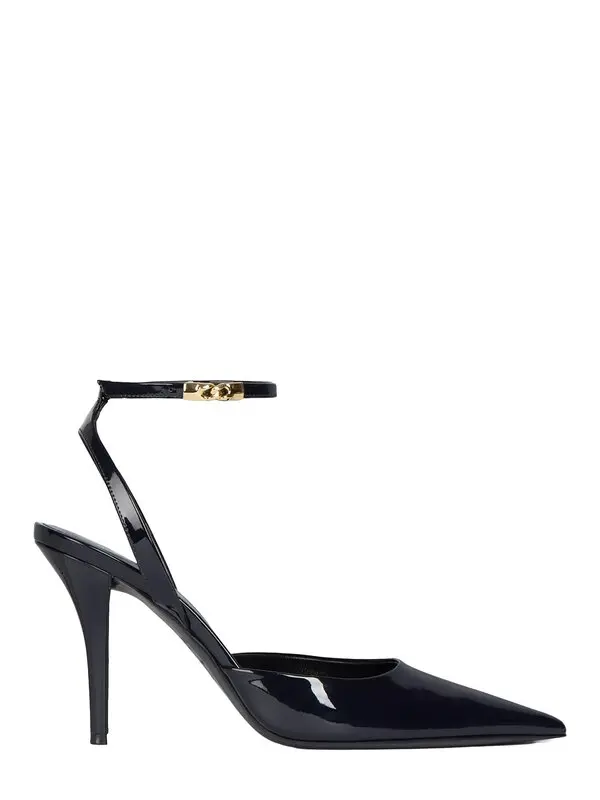 Balmain Patent Leather Strappy Pumps - Blue