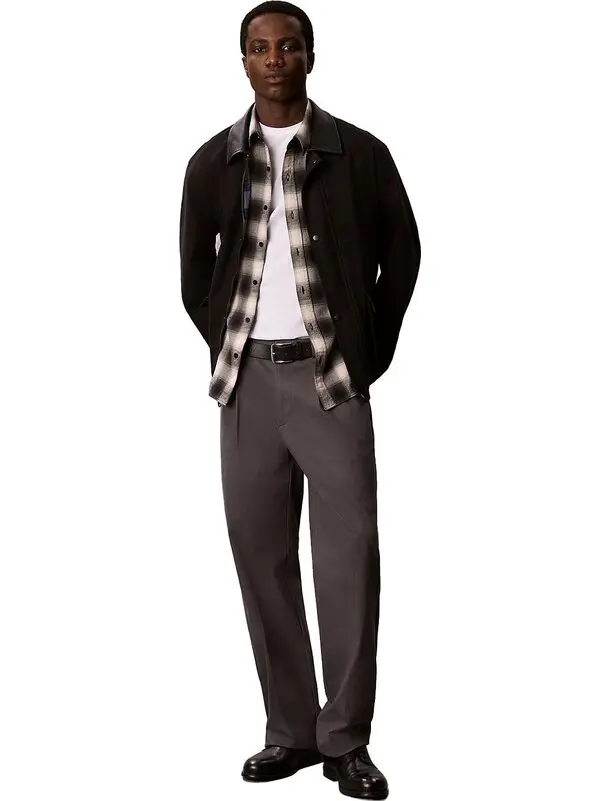 Calvin Klein Plaid Flannel Classic Shirt - Black