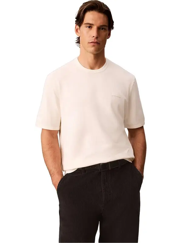 Calvin Klein Tech Knit Crewneck Sweater - Tofu