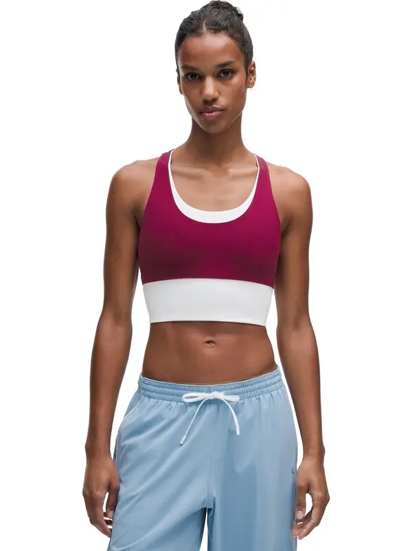 Lululemon Layered Racerback Tennis Tank Top - Raspberry Rave/white