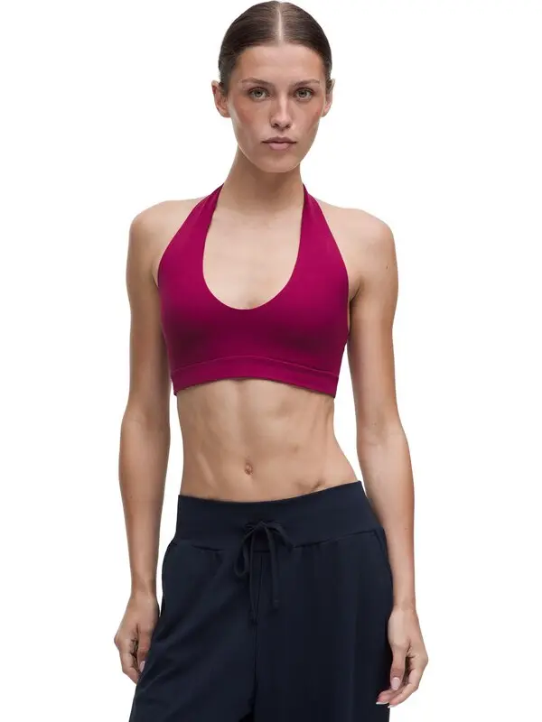 Lululemon Focuser Halter Bra - Raspberry Rave
